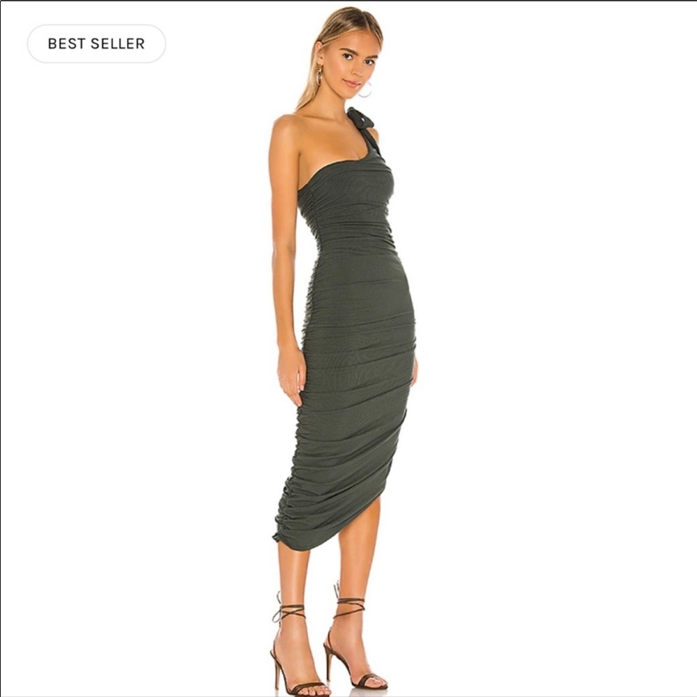 Revolve: Deep Green Midi Dress - Gem